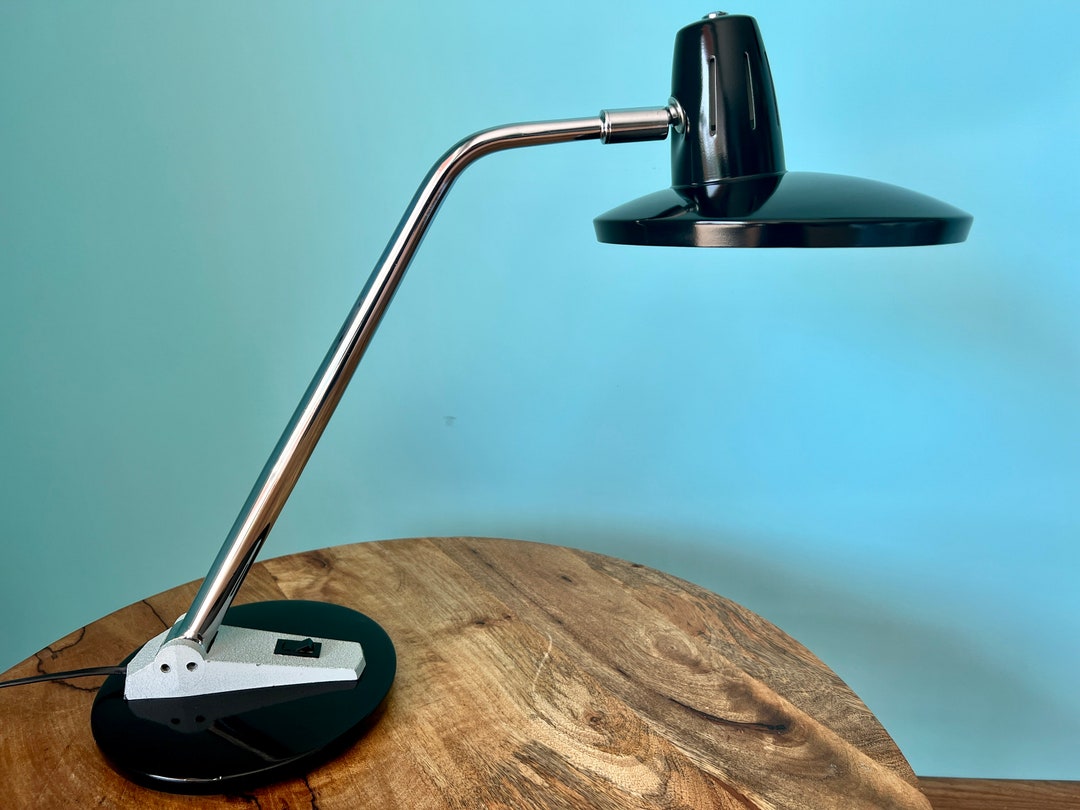 Vintage GEI Desk Lamp - Mid-century Modern Spanish Faro Model Black ...
