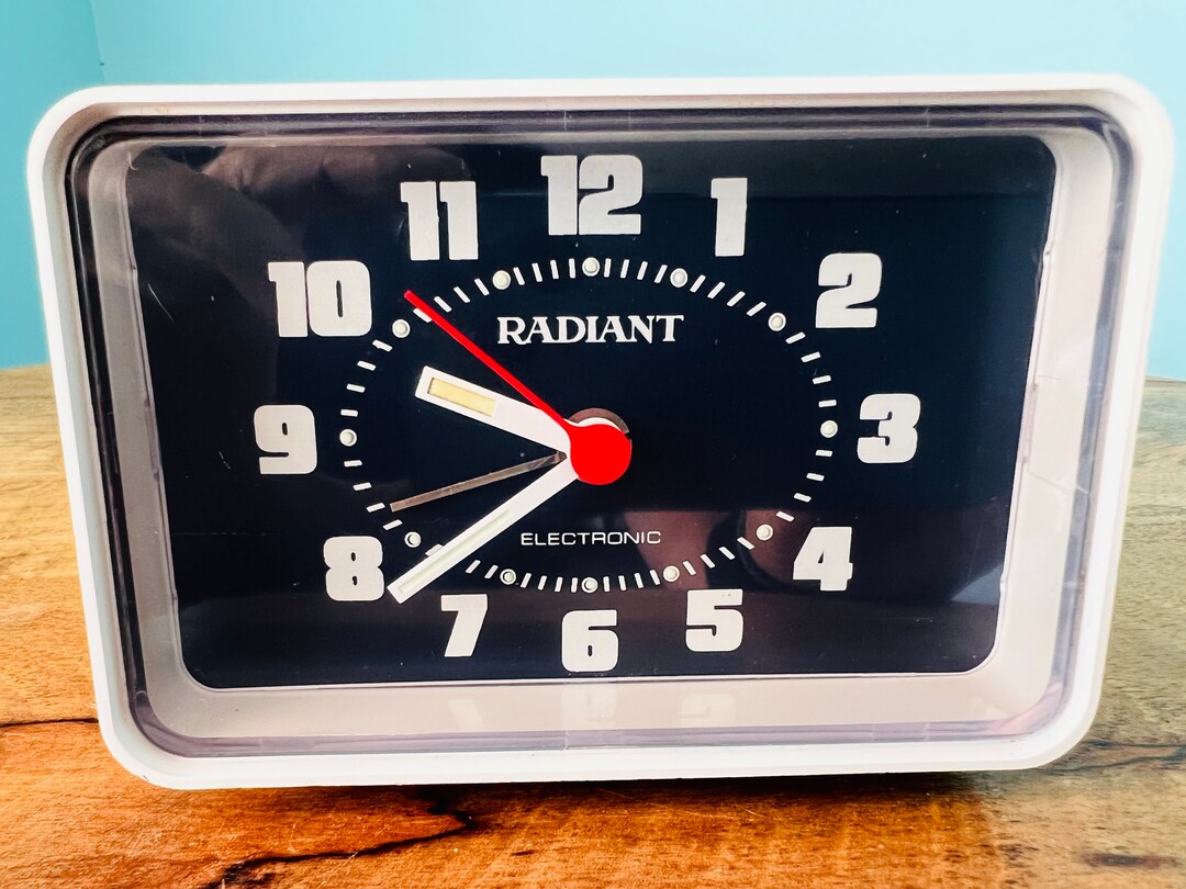 Vintage Spanish RADIANT Brand Navy Blue Clock From the 70s - Elegant ...