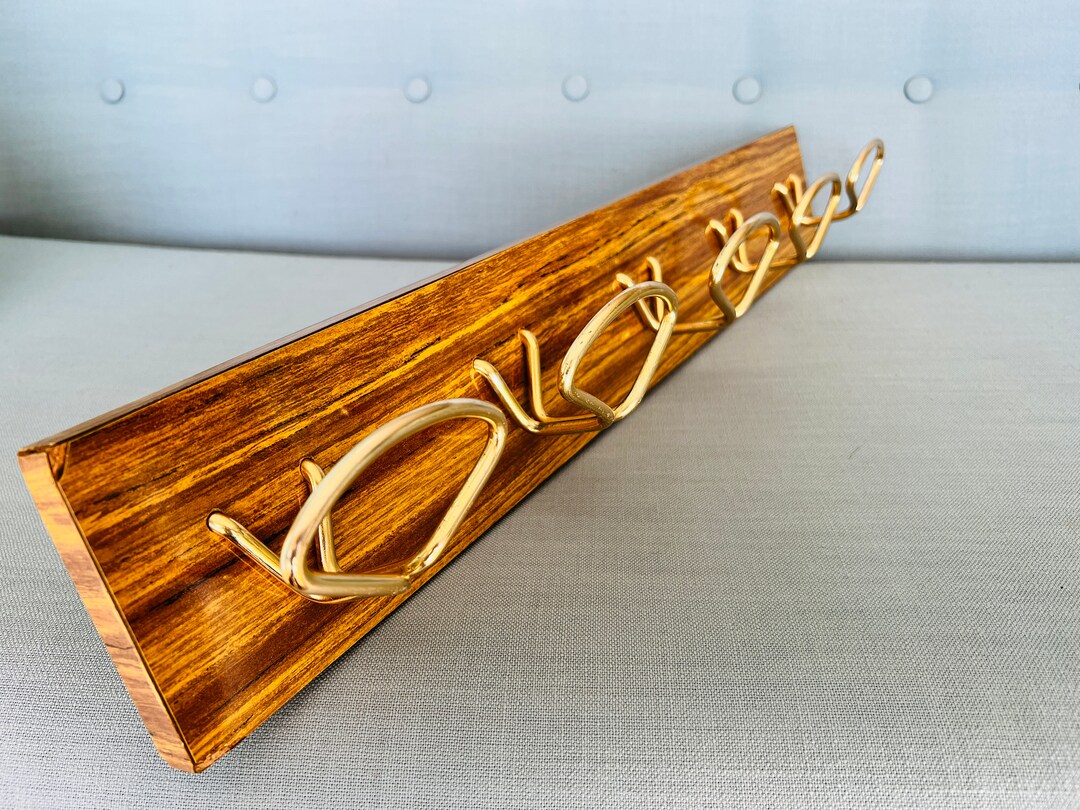 Vintage Mid Century Modern Coat Rack With Wooden Shelves - Stylish ...
