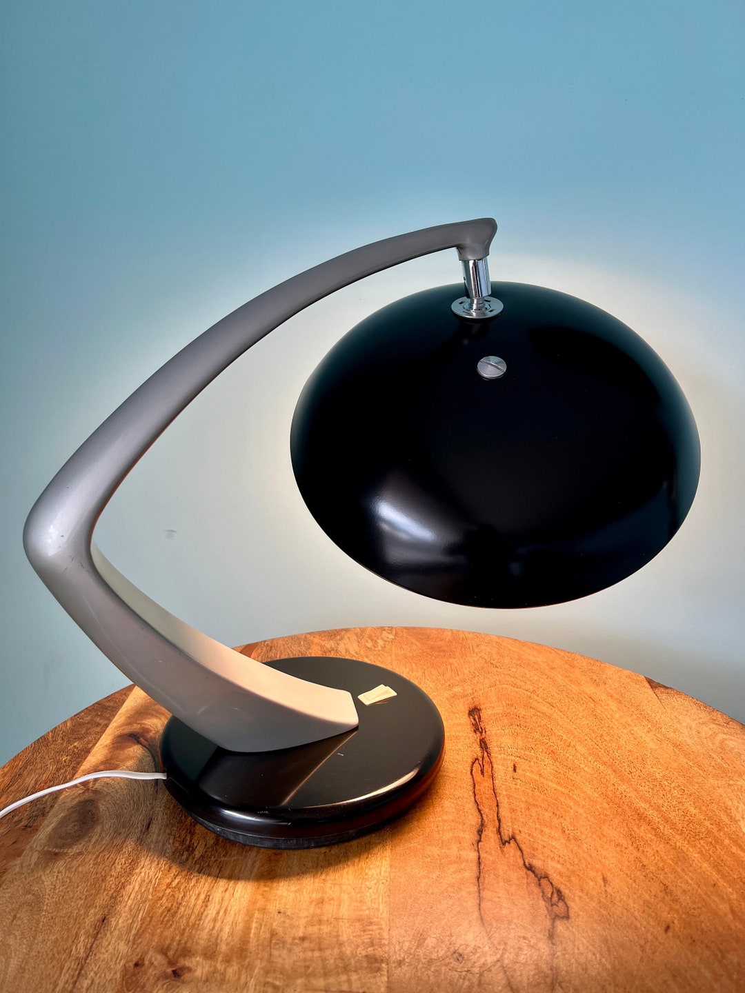 Vintage FASE Boomerang 64 Table Lamp - Retro 60s Spanish Design - Black ...