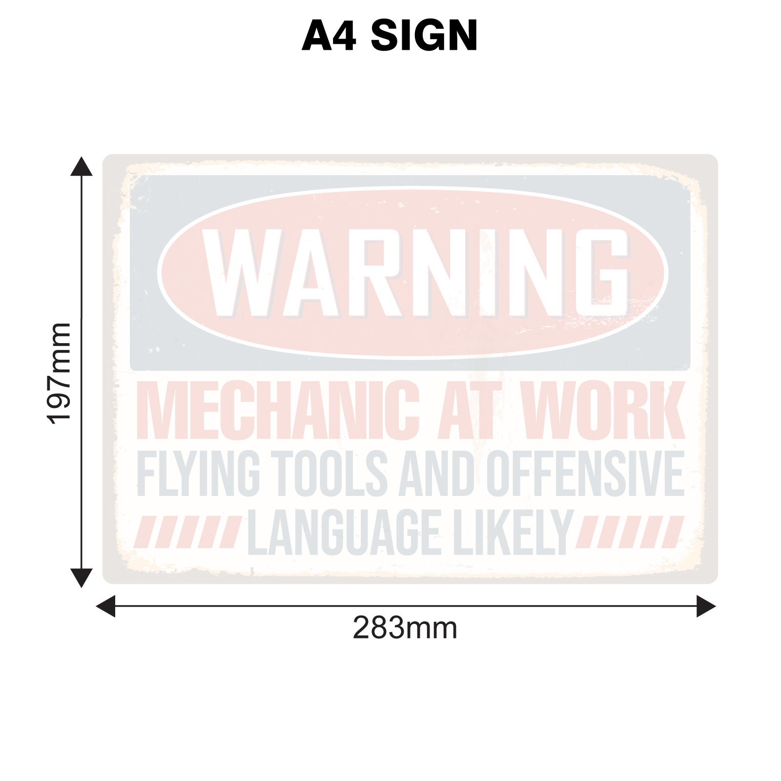 Warning Mechanic at Work Funny Garage Sign Garage Decor - Etsy UK