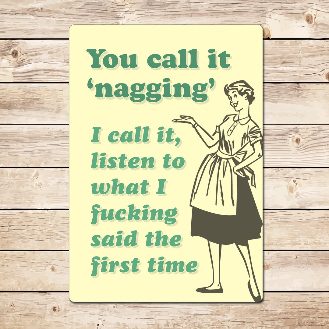 You Call It Nagging Funny Sign, Gift for Mum, Retro Kitchen Sign ...