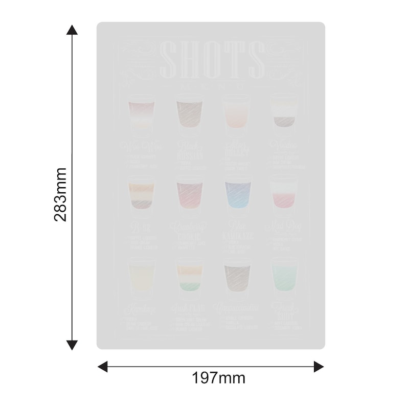 Shots Menu Cocktail Bar Sign Garden Pub Home Bar Man Cave - Etsy