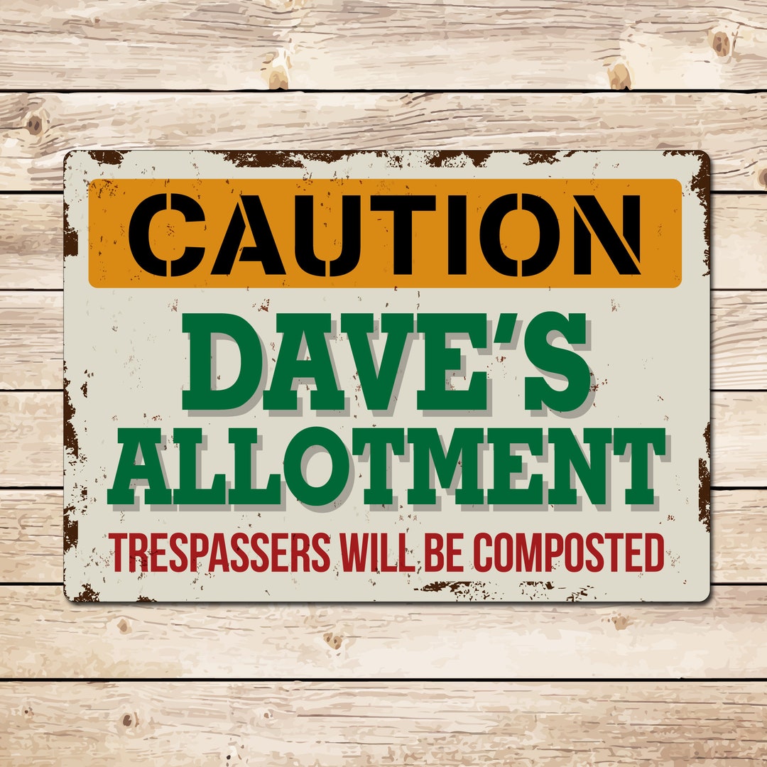Personalized Metal Allotment Sign: Funny Garden Decor Birthday Fathers ...