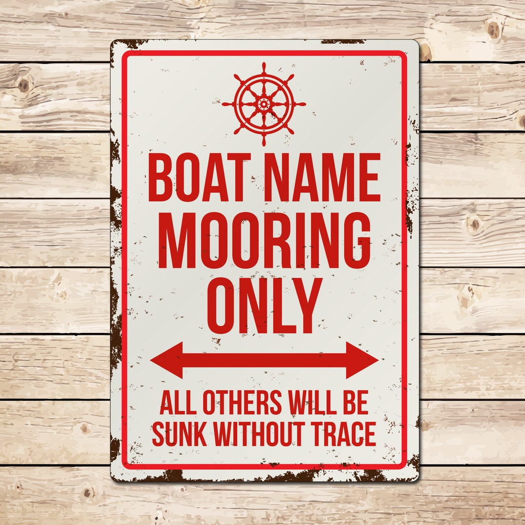 Custom Boat Mooring Sign: Personalised Boating Gift - Etsy UK