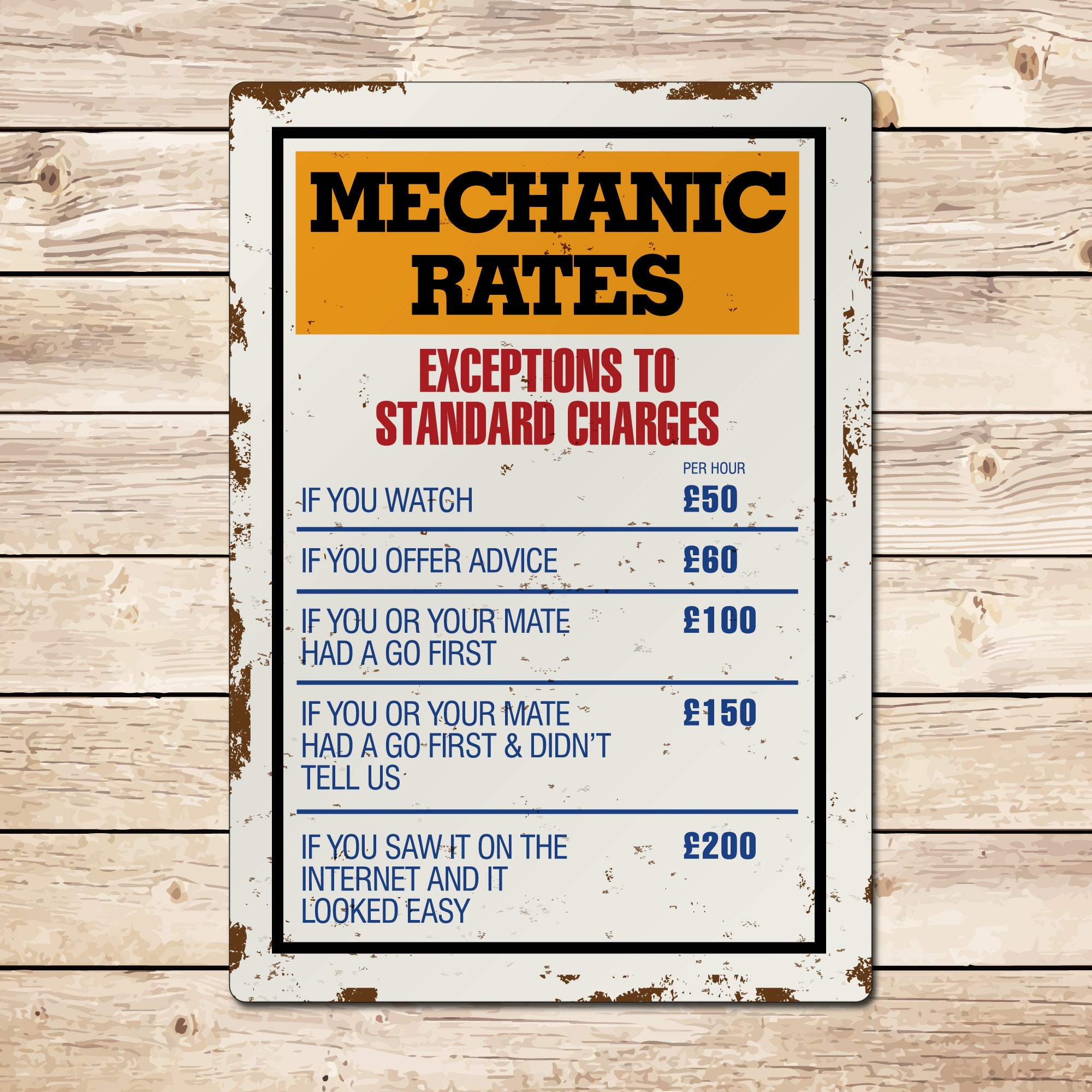 Funny Mechanic Signs