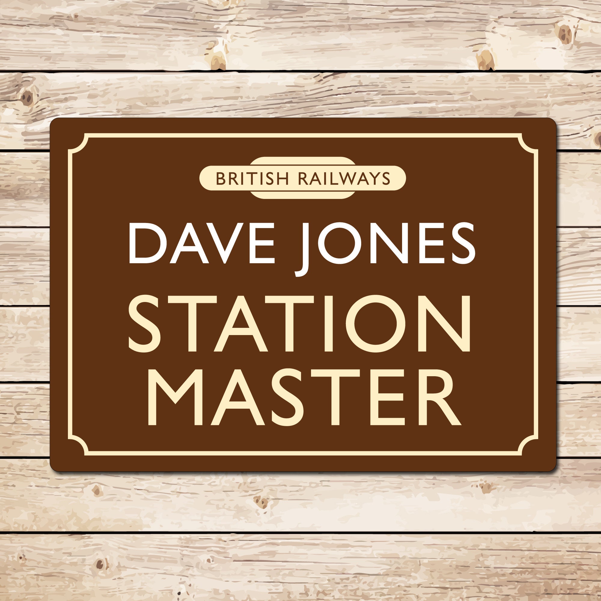 Personalised Station Master Railway Sign Model Railway Steam - Etsy