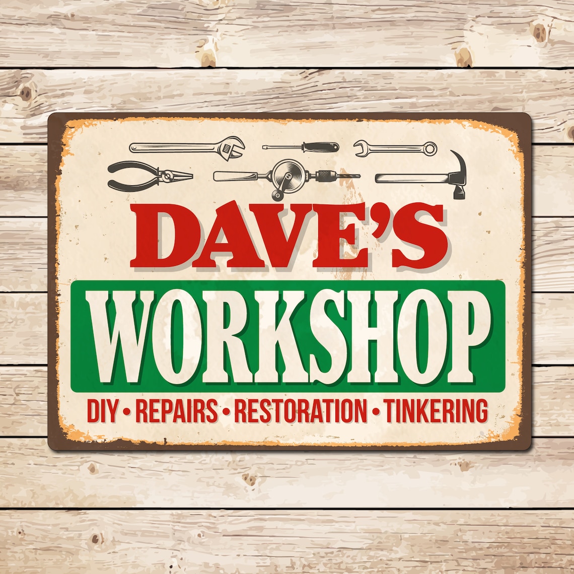 Personalised Metal Workshop Sign Engineer Carpentry Mechanic - Etsy