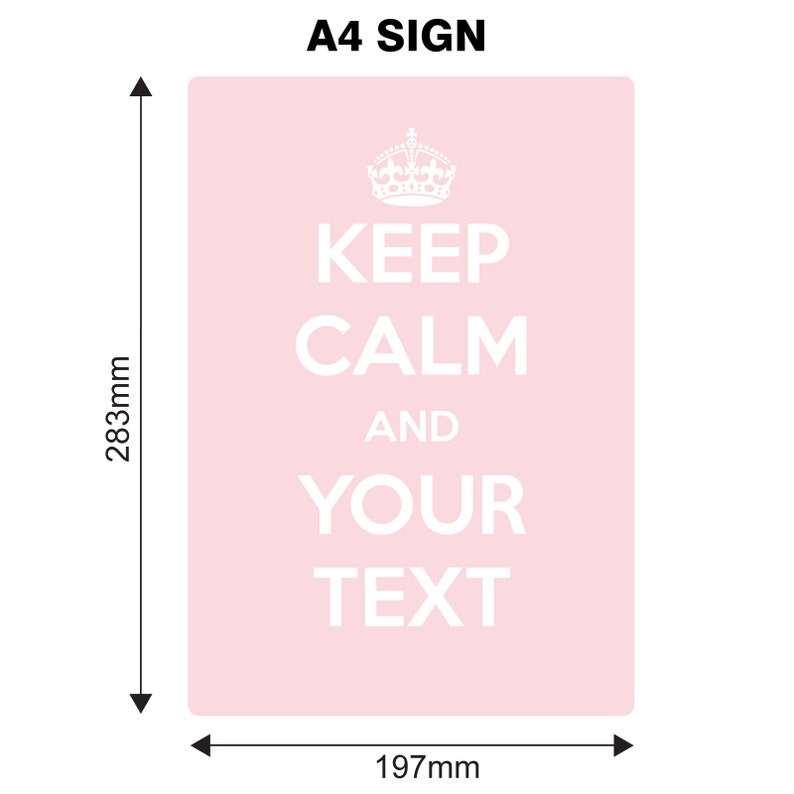 Custom 'keep Calm' Metal Sign: Personalised Retro Decor - Etsy UK