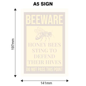 Beeware Honey Bee Caution Sign Metal Garden Sign Allotment Hive ...