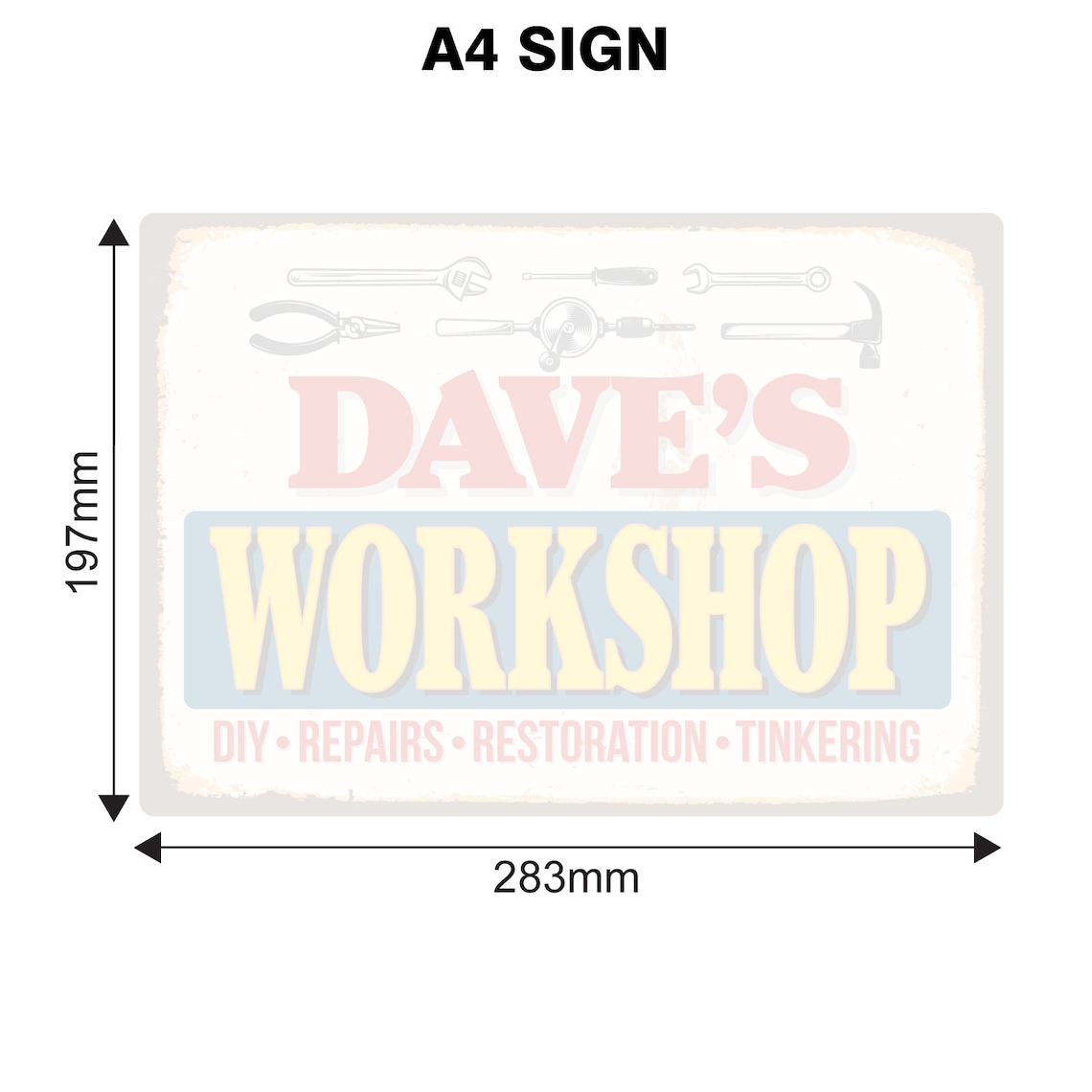 Personalised Metal Workshop Sign Engineer Carpentry Mechanic - Etsy