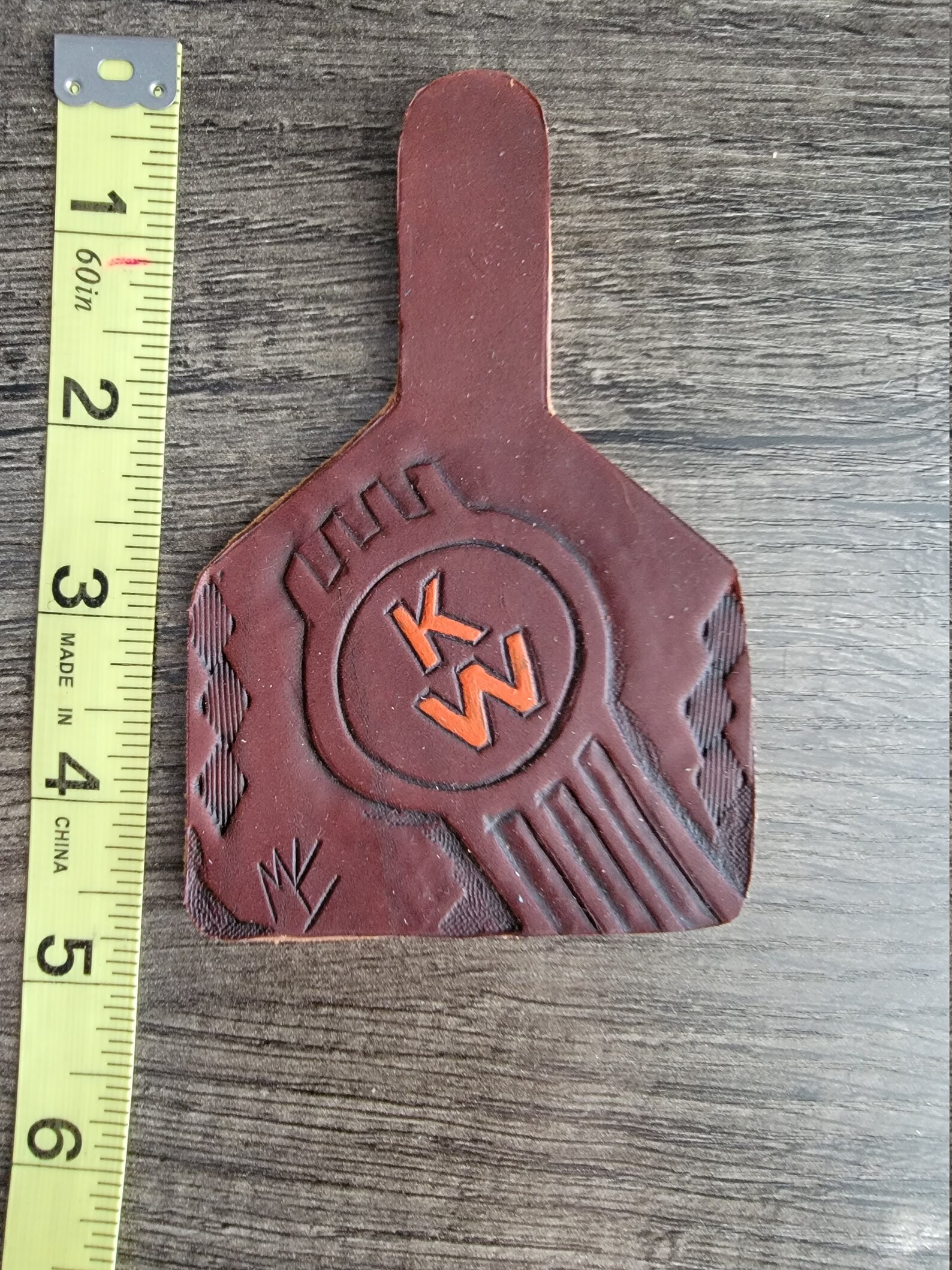 Leather Cow Ear Tag Cow Tags Key Chains Key Fob or Rear View Mirror ...