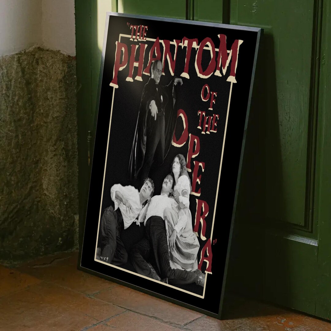 Phantom of the Opera Movie Poster, Vintage Horror Wall Art - Etsy