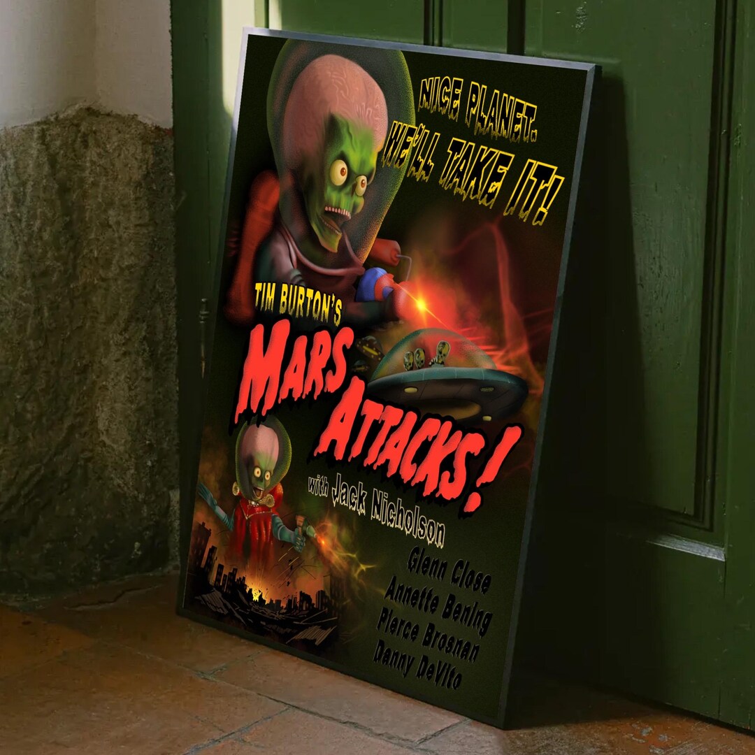 Mars Attacks Movie Poster. PDF FILE. Digital Download - Etsy