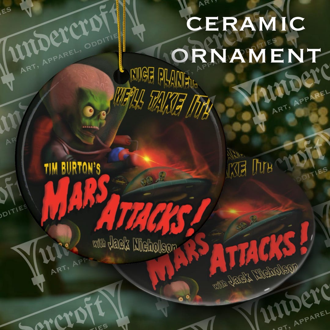 Mars Attacks Christmas Ornament. FREE SHIPPING. Horror Sci-fi Holiday ...