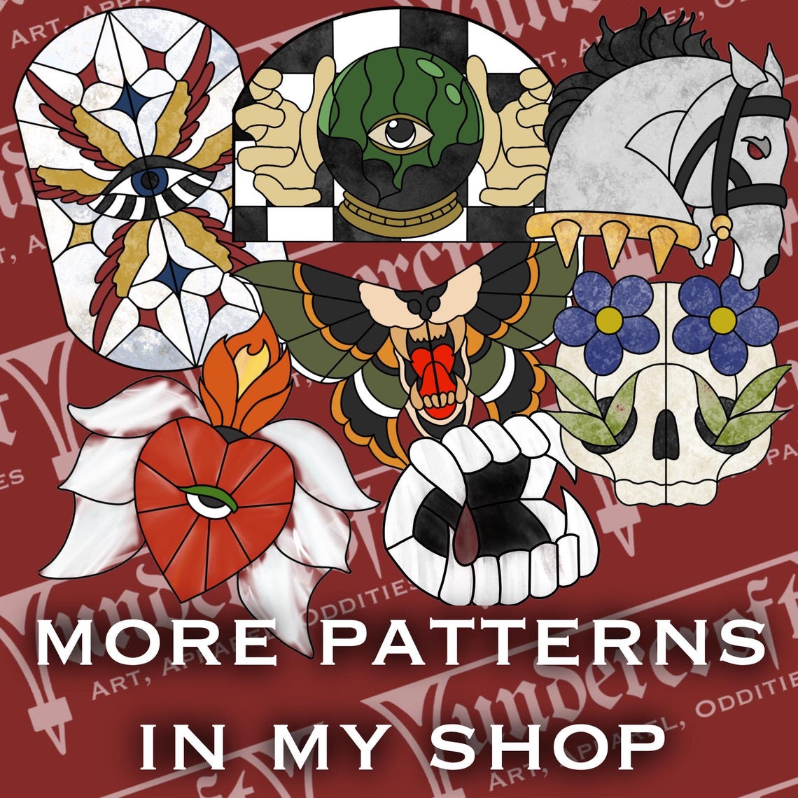 All Seeing Eye Stained Glass Pattern. PDF FILE. Digital Download - Etsy