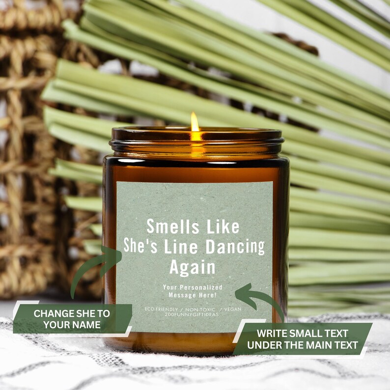 Line Dancing Gift, Personalized Candle for Her Country Music Lover - Etsy