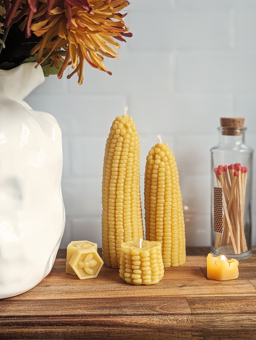 Corn Candle Pure Beeswax From Tennessee Beekeepers - Corny Gift - Etsy
