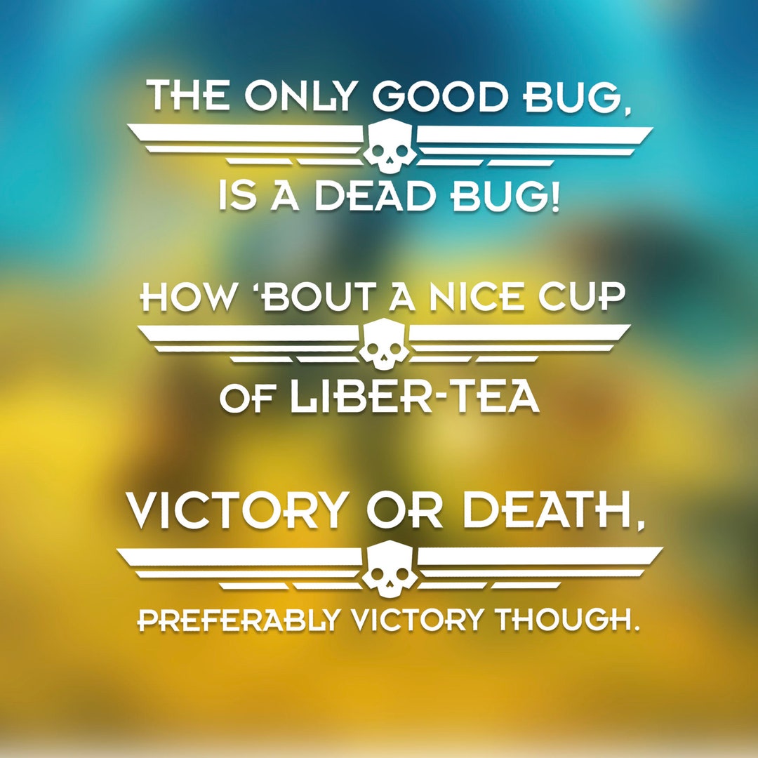 Helldivers 2 Funny Quotes Decal - Etsy