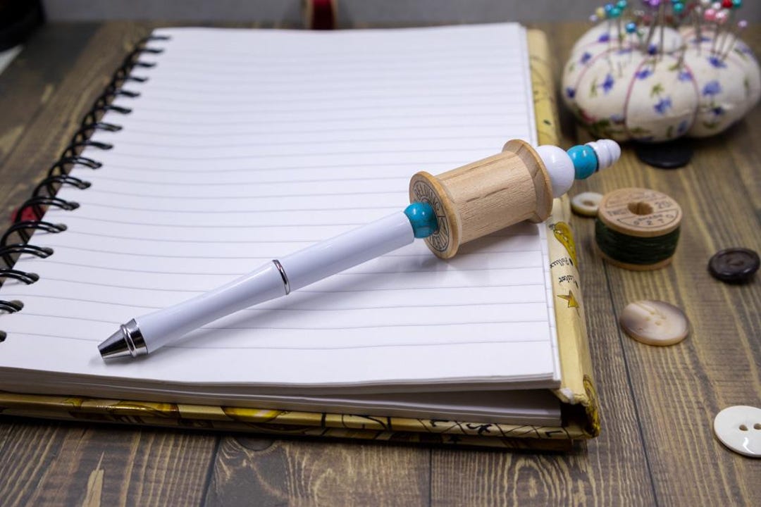 Black or White Handmade Vintage Spool Pen – Unique Writing Instrument ...