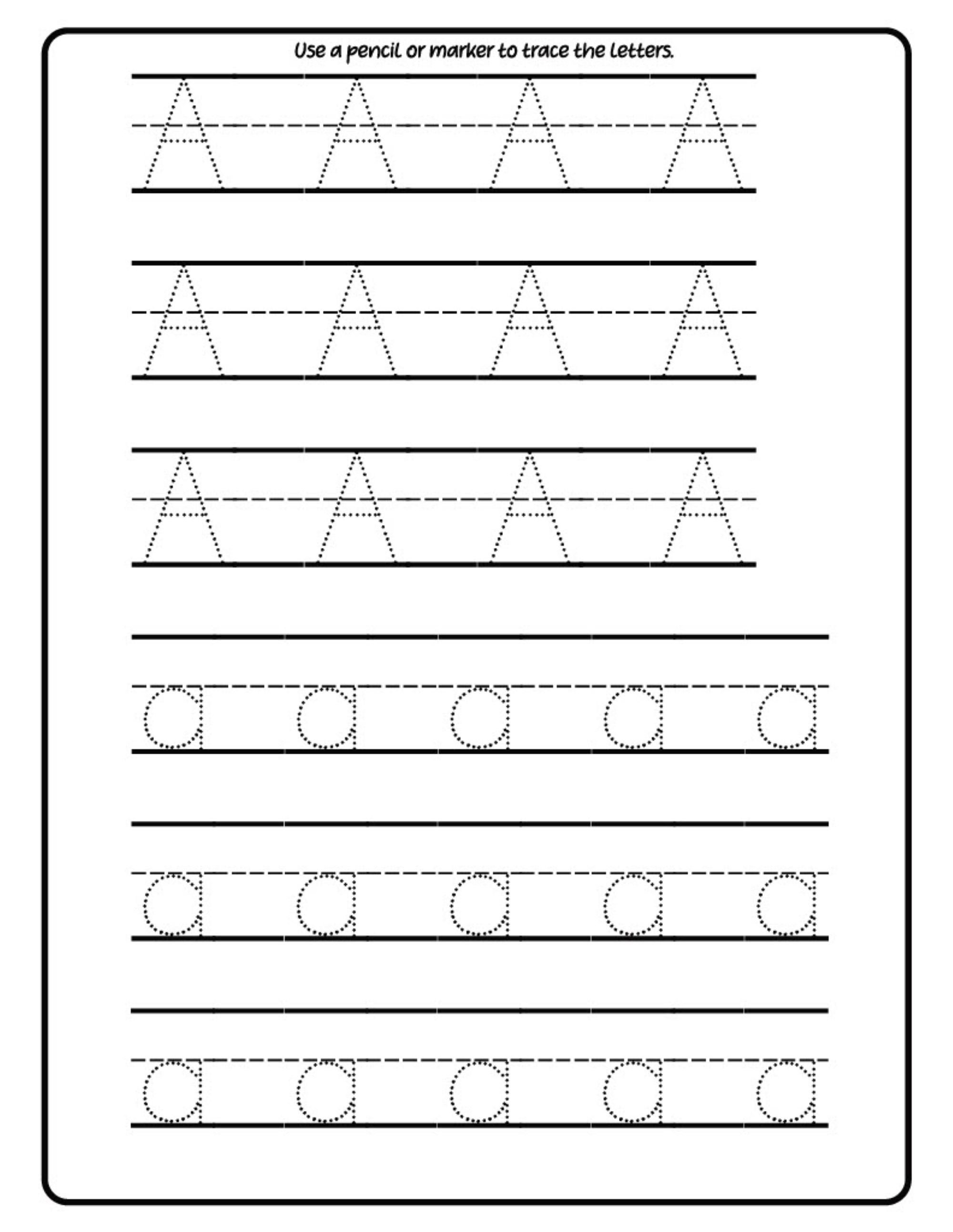 ABC Tracing Worksheets Alphabet Practice for Preschool and Kindergarten ...