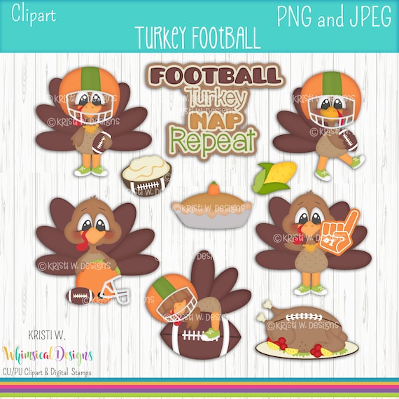 Turkey Football Clipart Clipart Commercial Use Clipart - Etsy