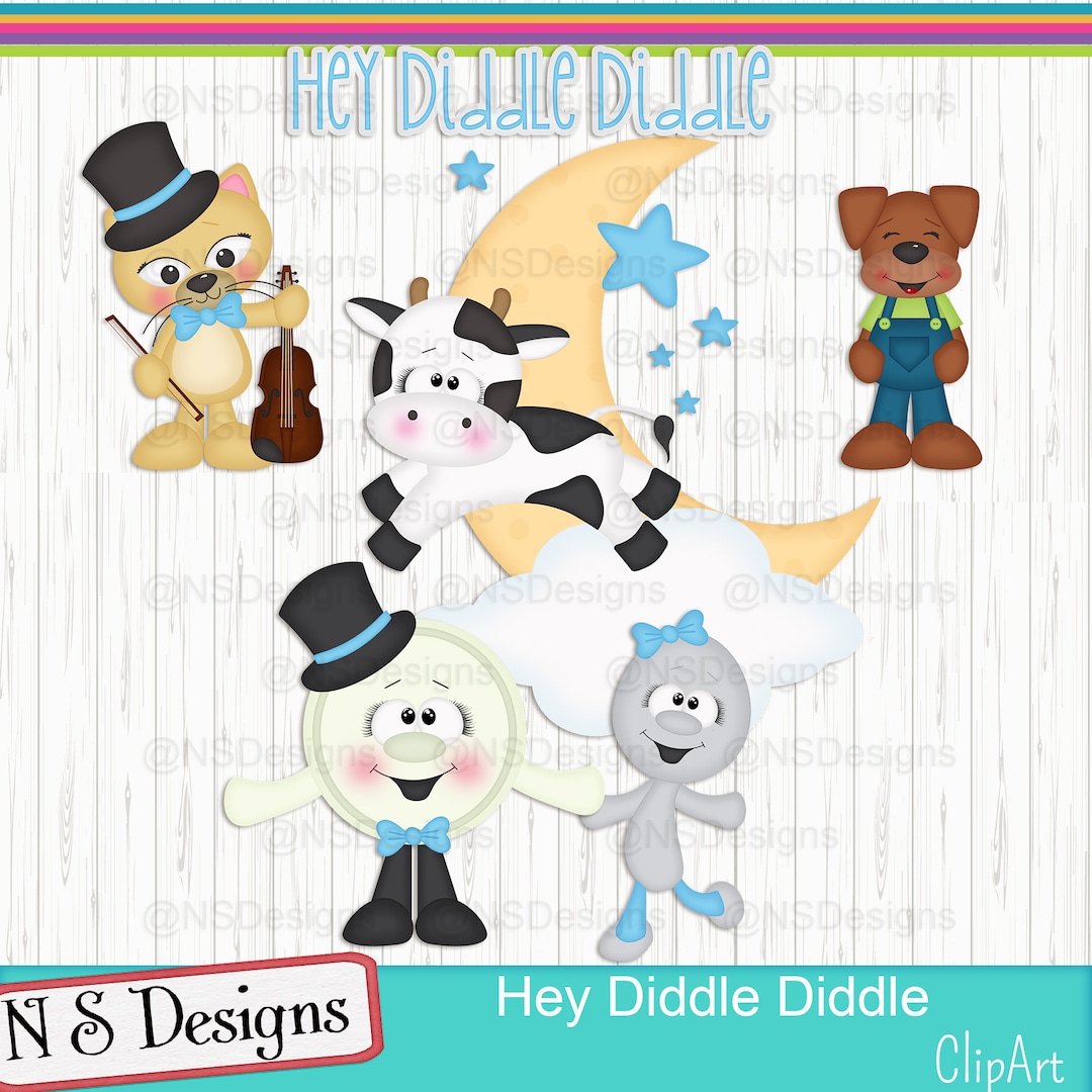Hey Diddle Diddle Clipart commercial Use, Clipart, Digital Clip Art ...
