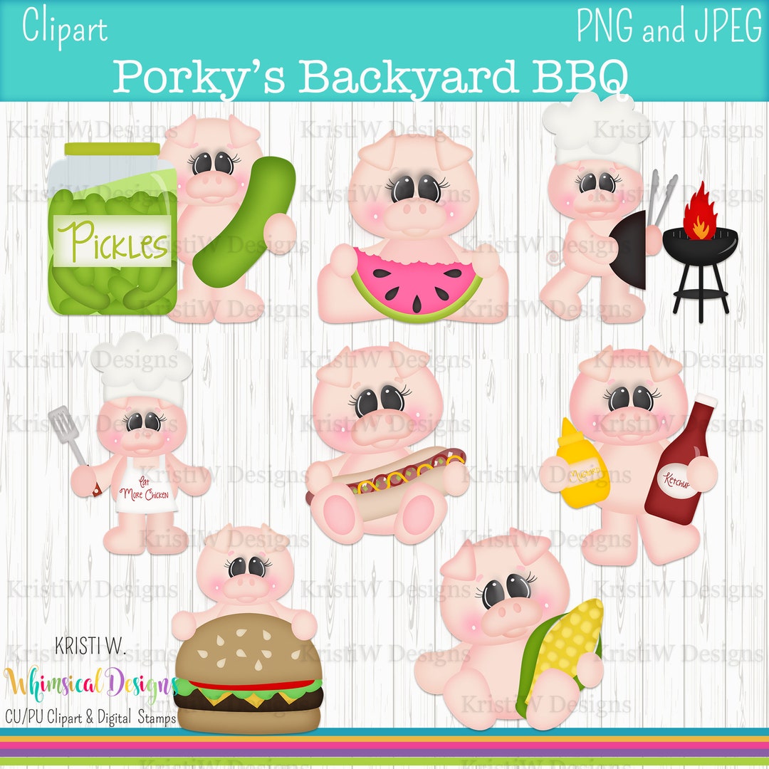 Backyard BBQ Clipart Commercial Use Clipart PNG JPEG - Etsy