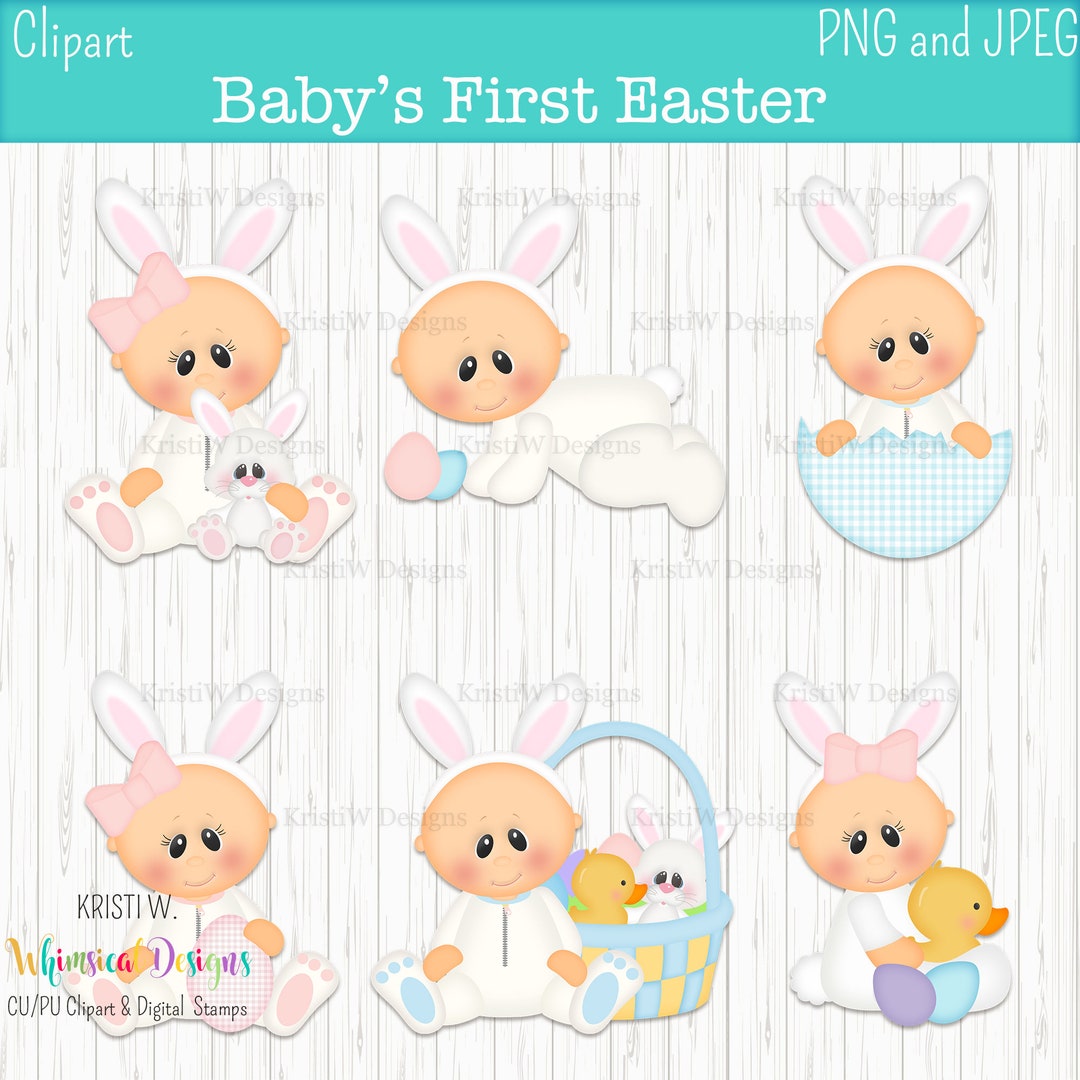 Babies First Easter Clipart Commercial Use Clipart PNG JPEG - Etsy