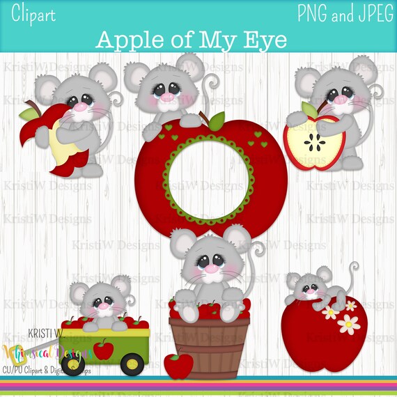 Apple of My Eye Clipart Commercial Use Clipart PNG JPEG - Etsy