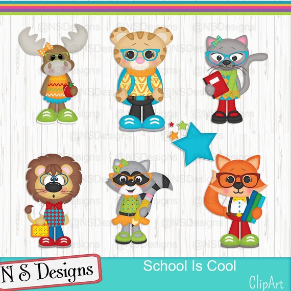 School is Cool Clipart commercial Use Clipart Digital Clip - Etsy