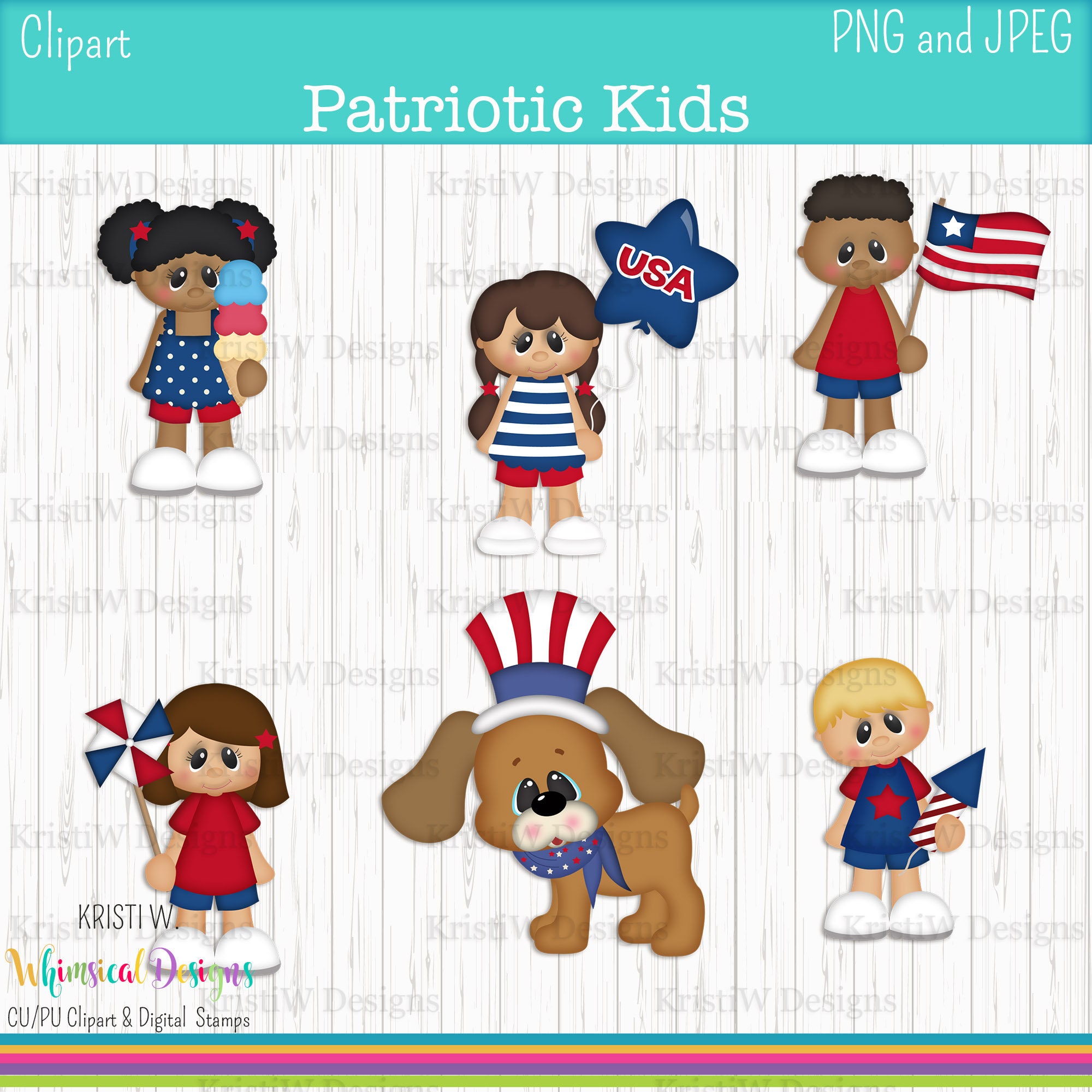 Patriotic Kids Clipart