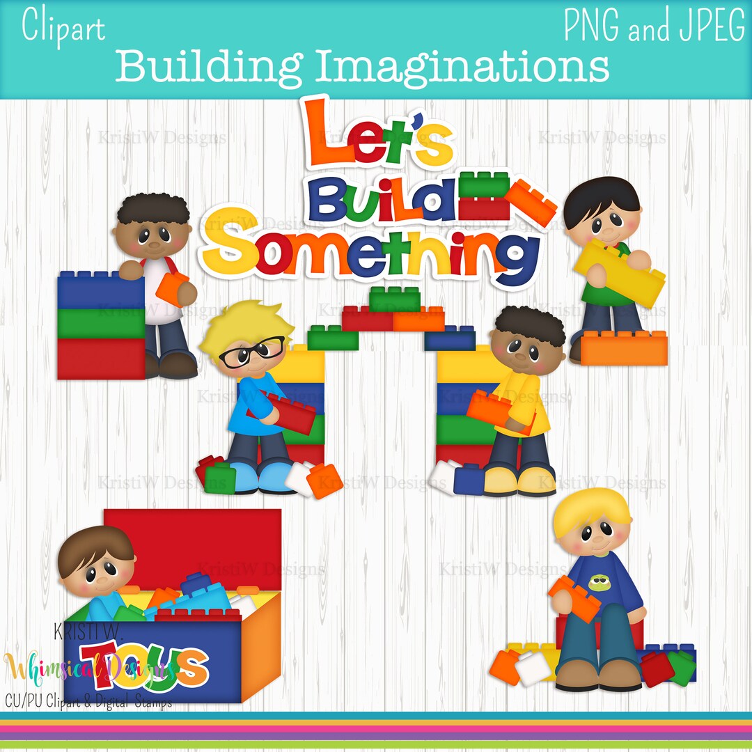 Building Imagination Clipart Commercial Use Clipart PNG JPEG - Etsy