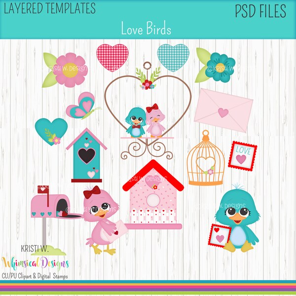 Clip Art Birds - Etsy