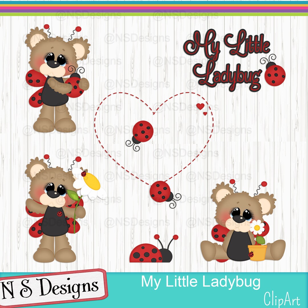 My Little Love Bug Clipart commercial Use Clipart Digital - Etsy