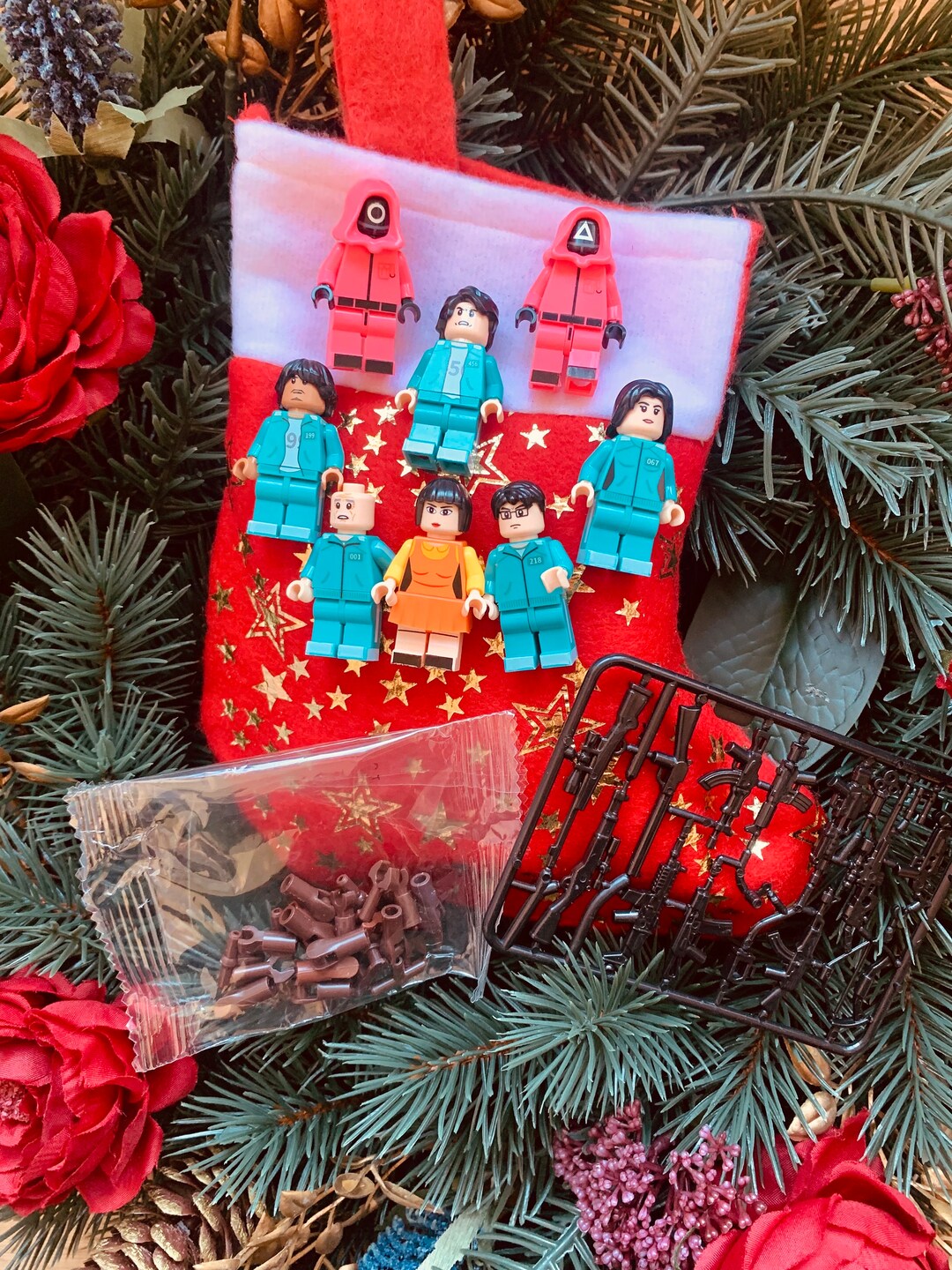 Squid Game Minifigure Christmas Stocking - Etsy