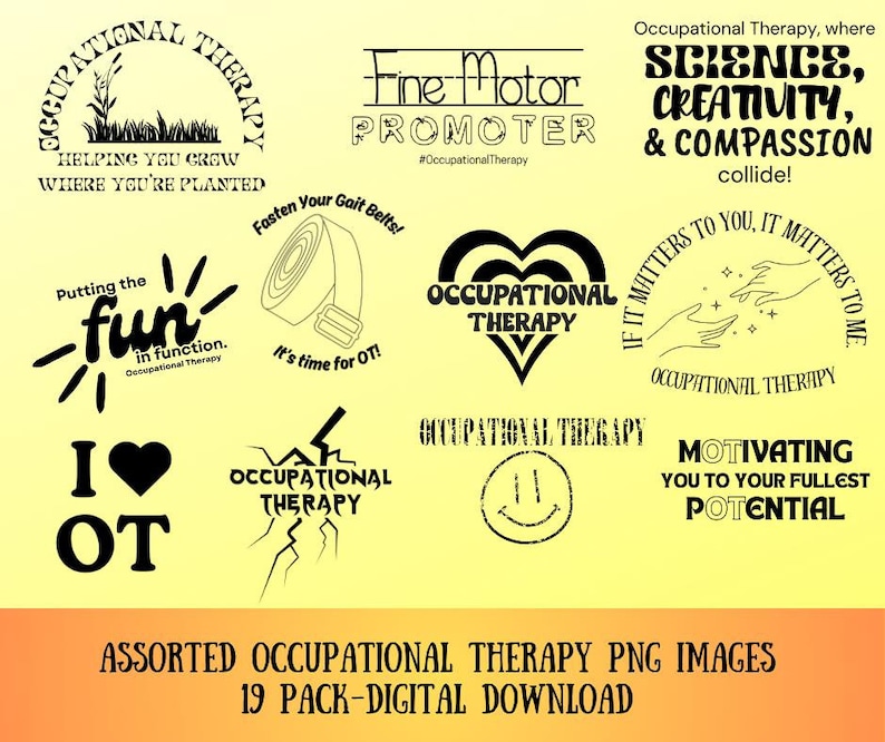 Occupational Therapy PNG Pack - Etsy