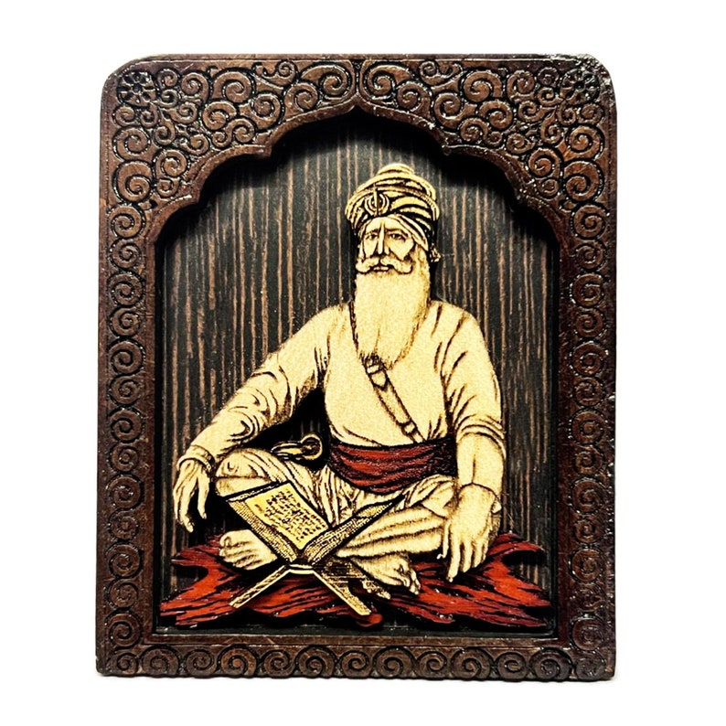 Car Dashboard/desktop Stand - Religious Wooden Carved/engraved Sikh God ...