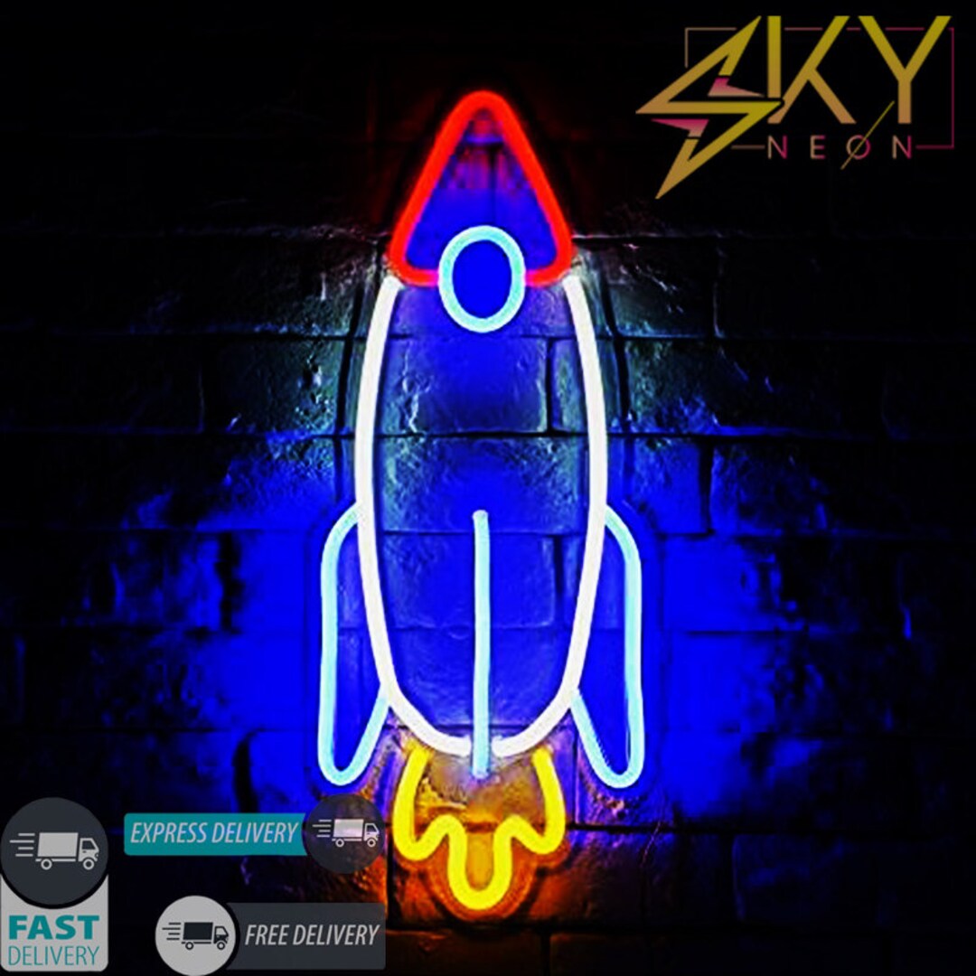 Rocket Neon Sign Gamer Room Gaming Play Custom Gift Neon Light - Etsy