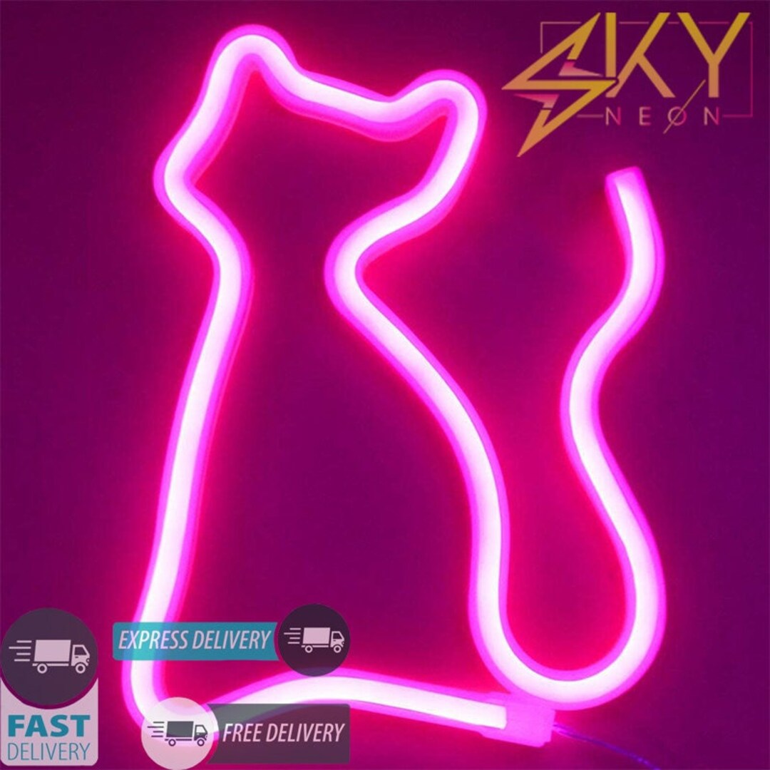 Cat Neon Sign Cat Gift Neon Custom Sign Cat Led Neon Sign Cat - Etsy