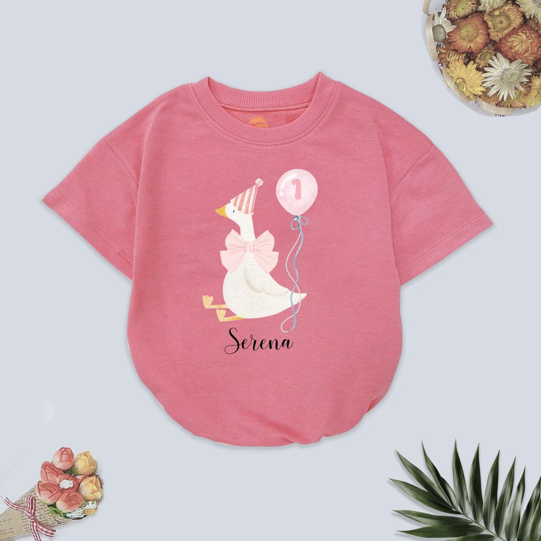 Personalized One Silly Goose Birthday Romper, 1st Birthday Silly Goose ...