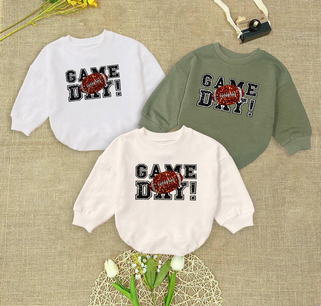 Game Day Bubble Romper Sweatshirt, Football Game Baby, Football Season ...