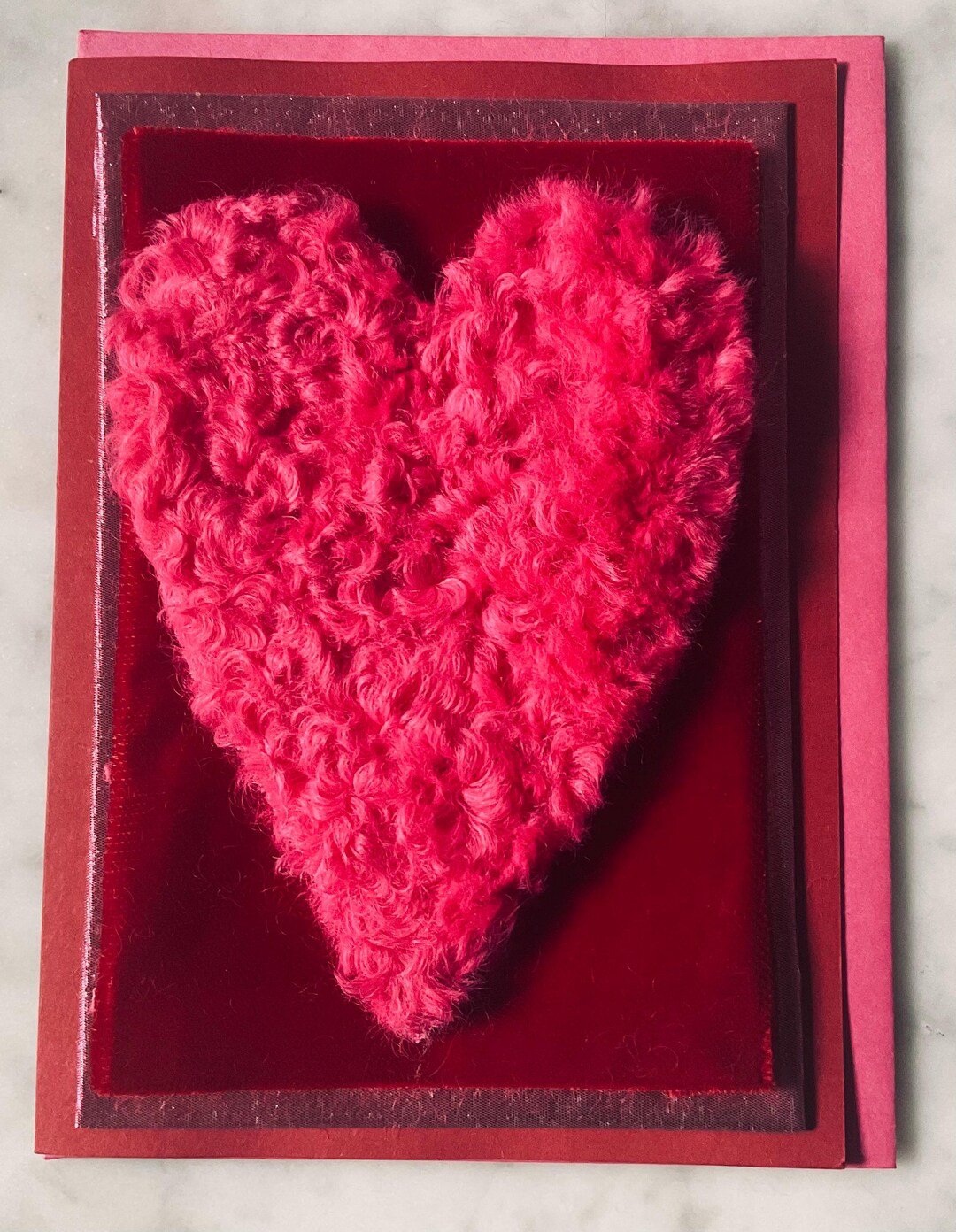 Fluffy Valentine’s Day Heart on Red Velvet - Etsy