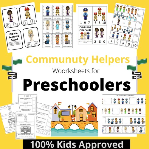 Community Helpers Activities and Worksheets Kindergarten Prek | Etsy