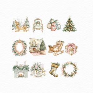 Rococo Christmas Clipart, Victorian Santa PNG, Baroque Holiday Art ...