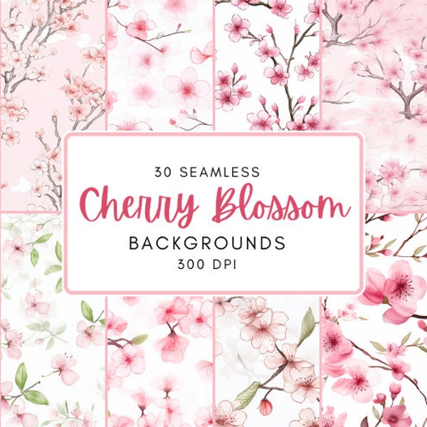 Cherry Digital Paper - Etsy