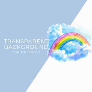 Weather Clipart, Watercolor PNG, Cute Sun and Cloud Illustration, Storm ...