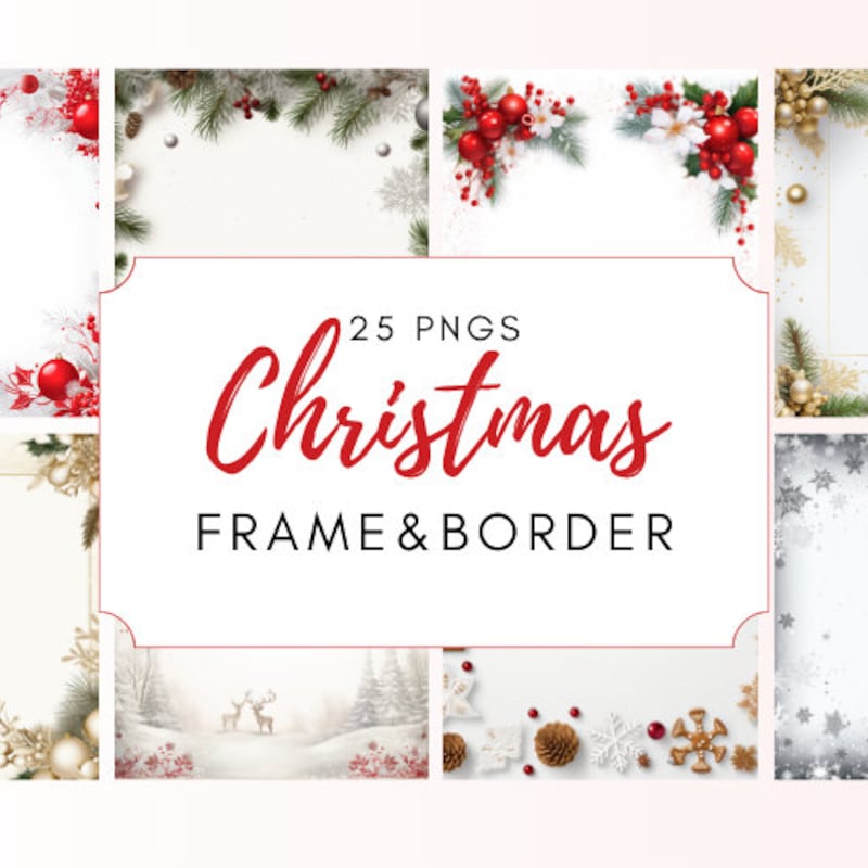 Xmas Border Picture Frame - Etsy