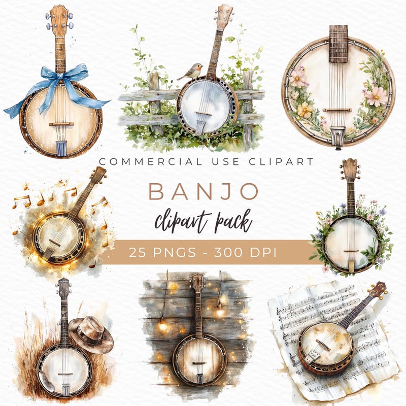 Banjo Art - Etsy