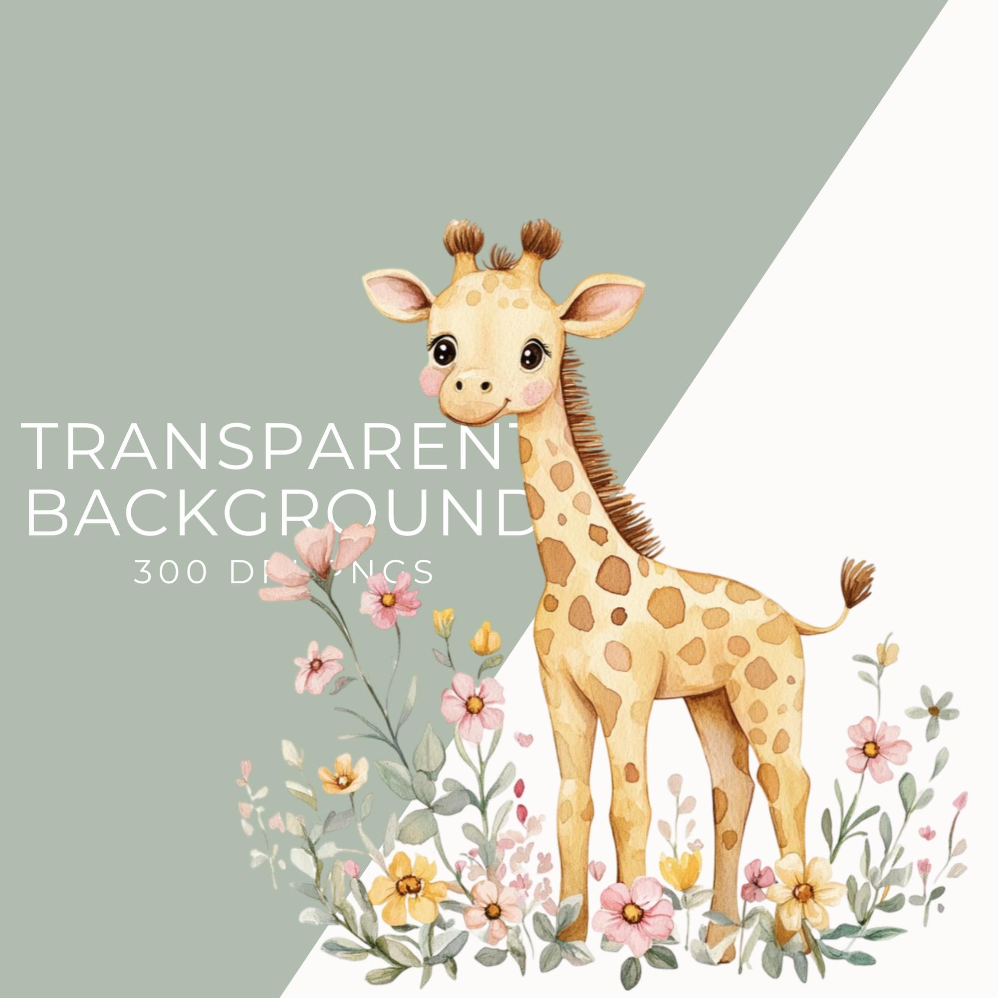 Jungle Baby Animal Clipart, Safari Nursery Art, Watercolor Jungle ...